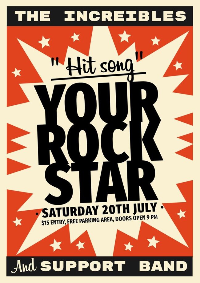 Music concert poster templates