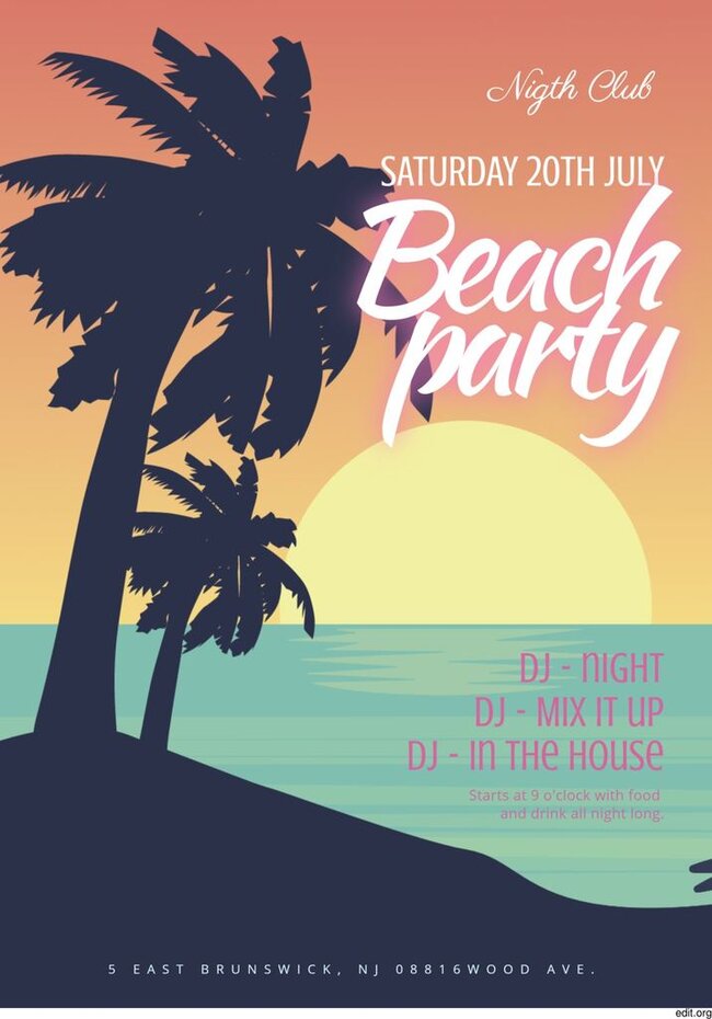 Free party poster templates