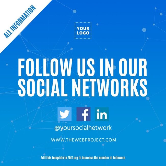 Follow us on Social Media templates