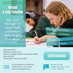 Tutoring flyer templates to edit online