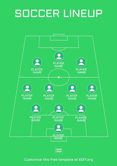 Customize team lineup templates to print