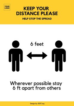 Social distance free posters