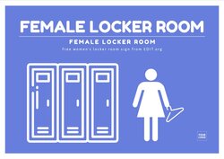 Printable locker room sign templates