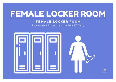 Printable locker room sign templates