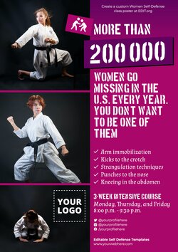 Free Self-Defense Flyer Templates