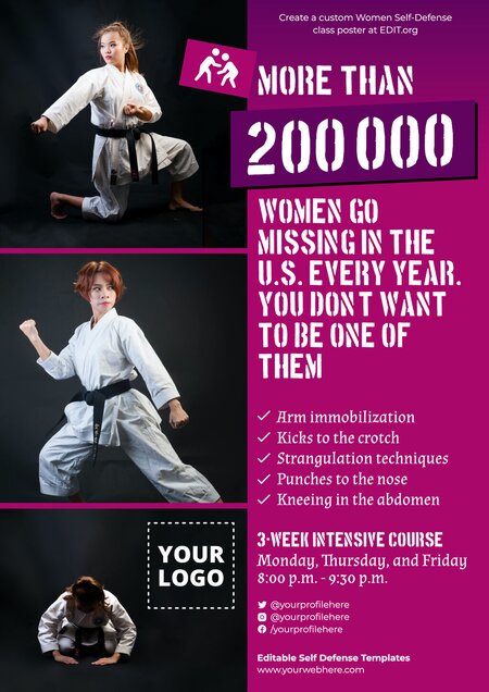 Free Self-Defense Flyer Templates