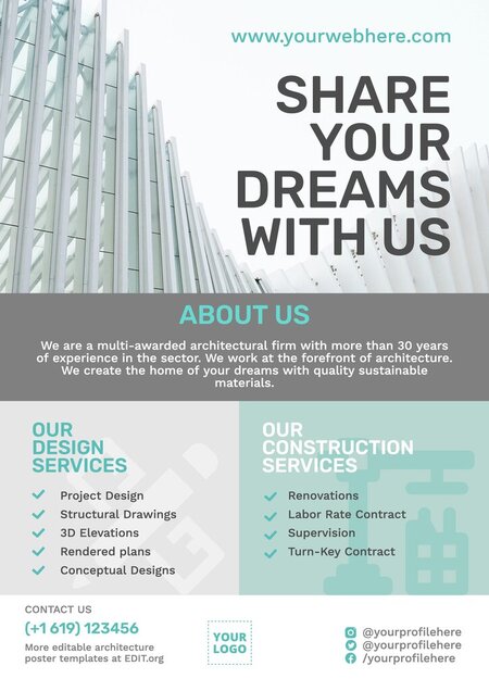 Free customizable Architect ads