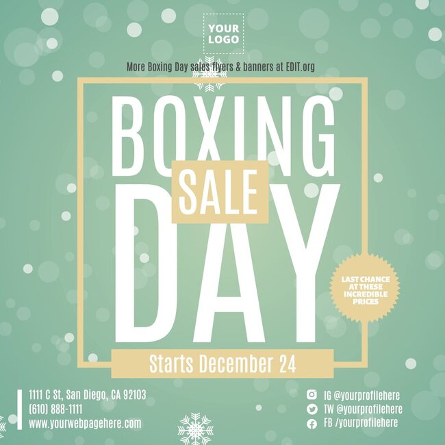 Create Boxing Day Sale banners online