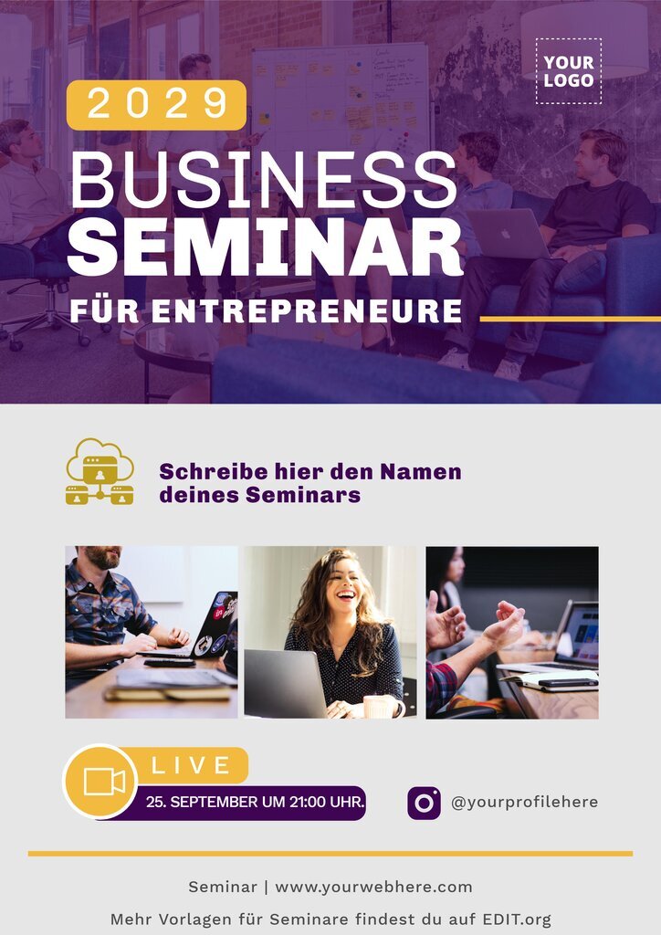 Kostenlose Seminar-Flyer-Vorlagen zum Anpassen