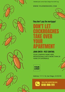 Design a Pest Control flyer for your company
