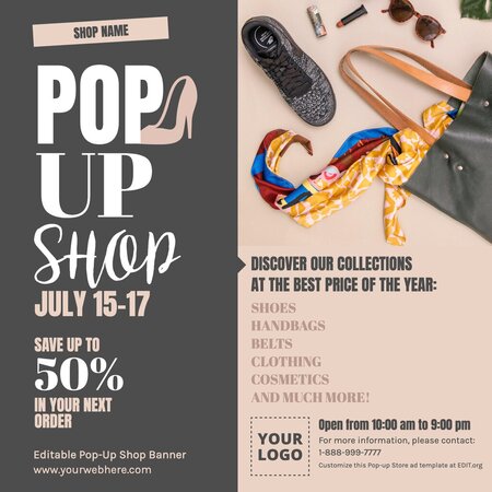 Create Free Pop-up Shop Flyer Templates Online