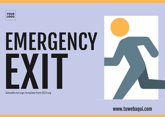 Customizable emergency exit sign templates