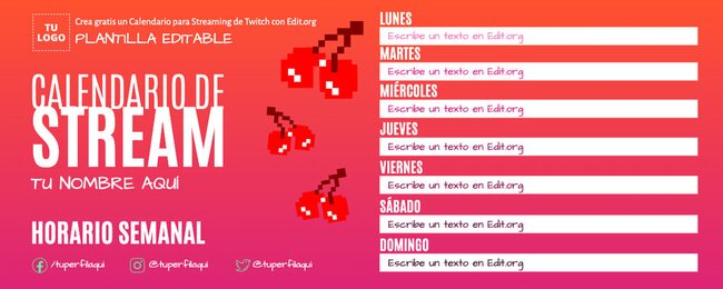 Plantillas para hacer Horarios de Streaming
