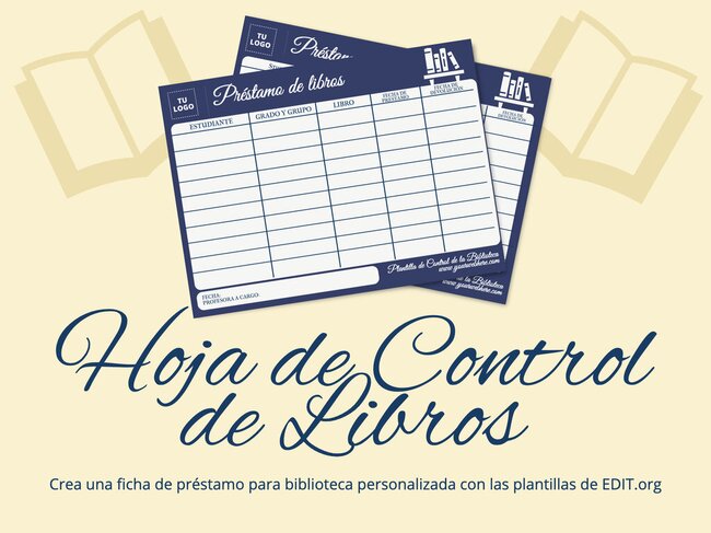 Crea una Ficha de Préstamo de Libros gratis