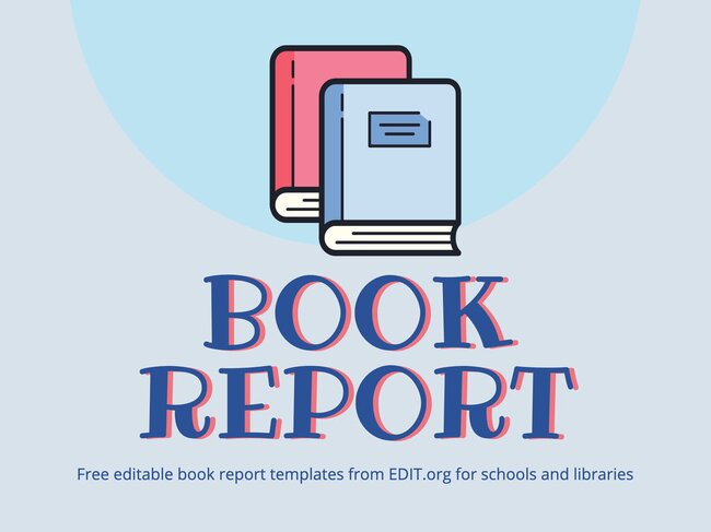 Free and Customizable Book Report Templates