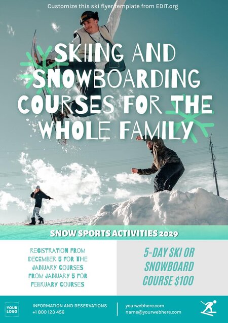 Design Ski Trip Flyers Online