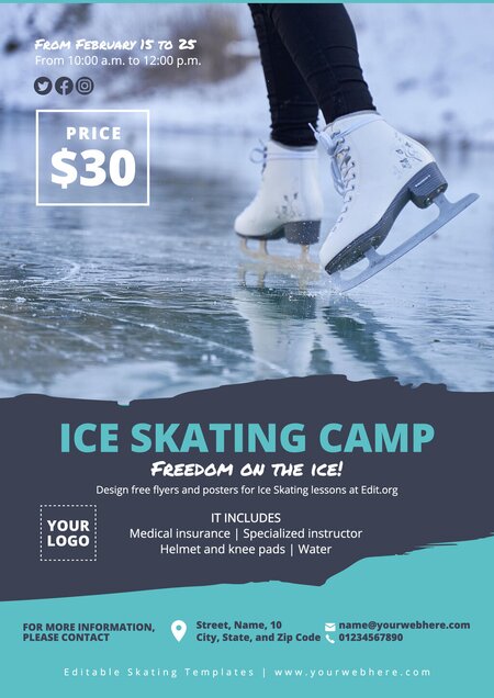 Free Skate Party Flyer Templates