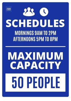 Maximum capacity posters and templates