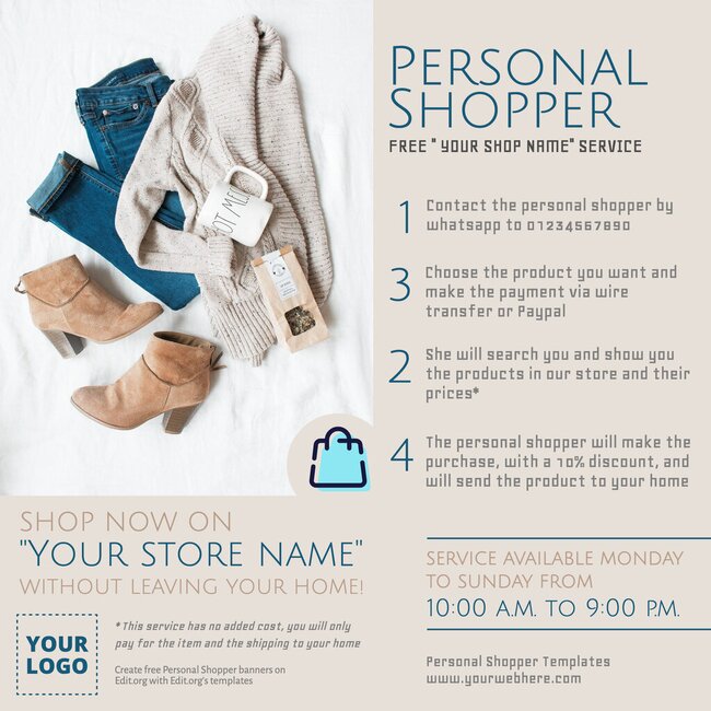 Custom Personal Shopper Flyer Templates