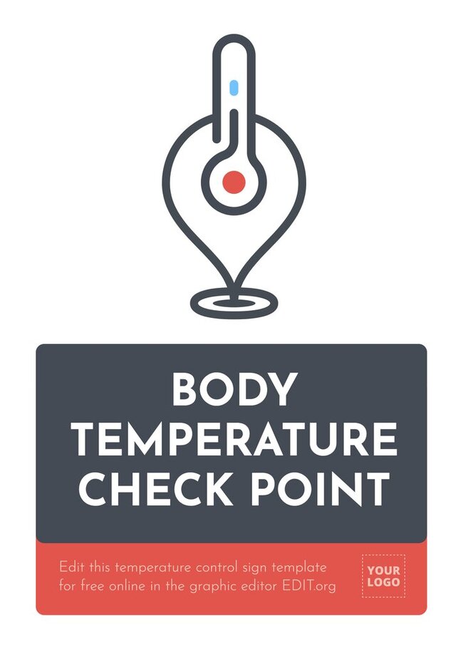 Create Temperature Check signs online