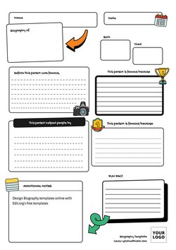 Free Editable Biography Templates