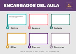Carteles de Encargados de Clase para editar