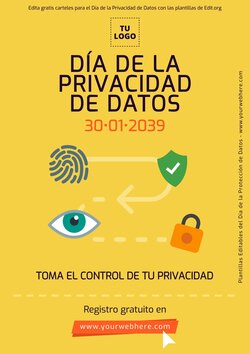 Pósters del Día de la Protección de Datos para editar