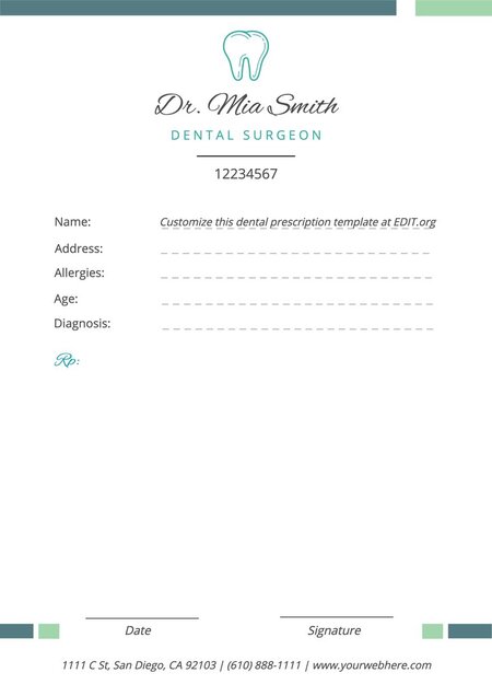 Customize a printable doctor prescription template