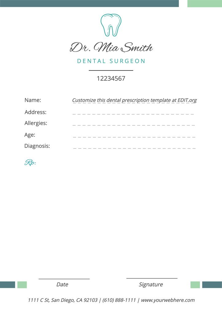 Customize A Printable Doctor Prescription Template