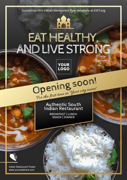 Indian Restaurant Flyer & Menu Templates