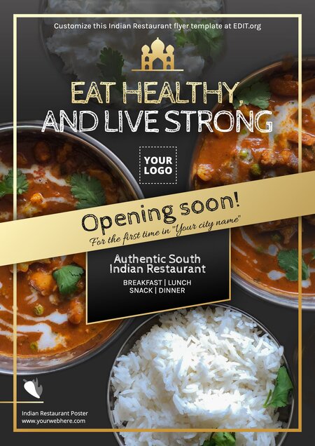 Indian Restaurant Flyer & Menu Templates