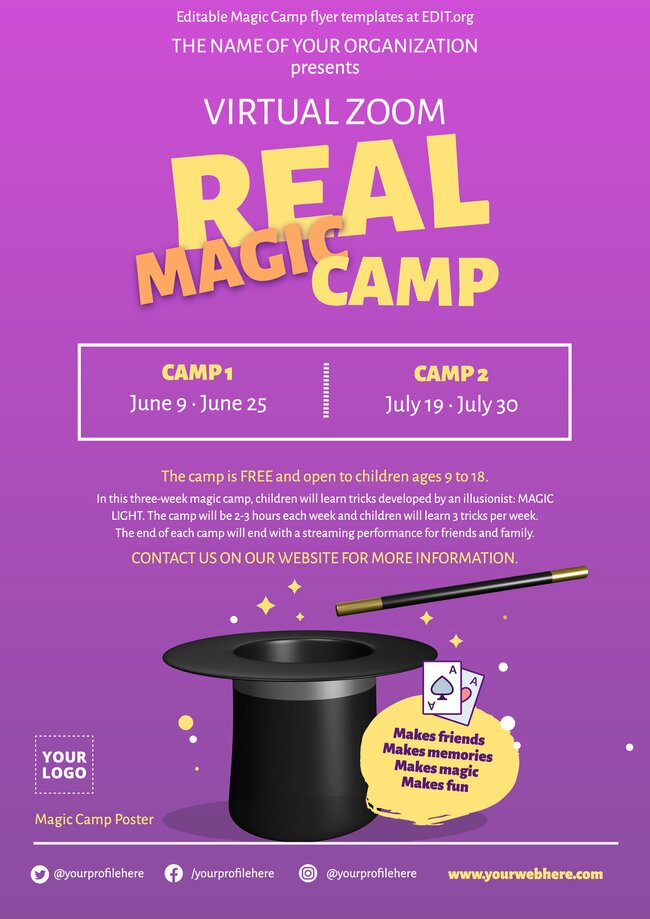 Create a Magic Show Poster with Editable Templates