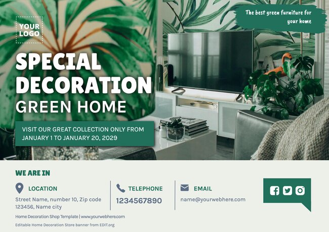 Customize Home Decor Banner Templates