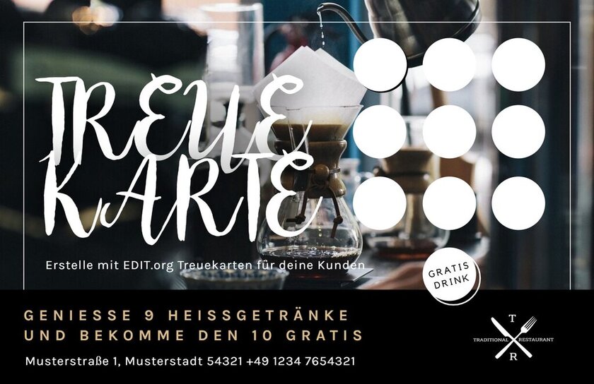 Erstelle Treue- und Geschenkkarten für dein Unternehmen