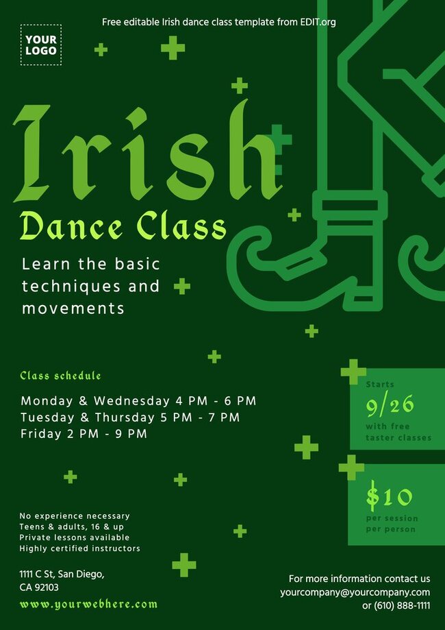 Make a dance class flyer or poster