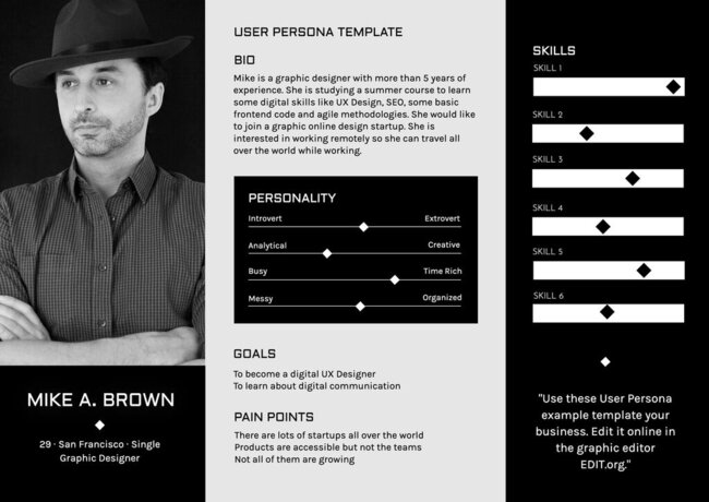 User Persona Online Editable Templates and Examples User Persona Online Editable Templates and Examples