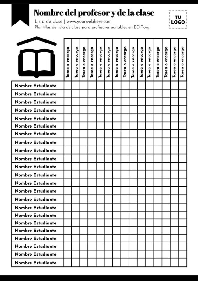 Diseña una Lista de Alumnos personalizada gratis