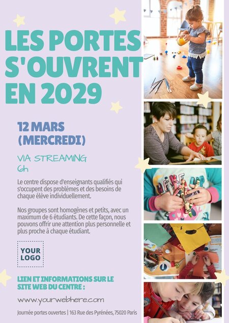 Modèles d'affiches pour la journée portes ouvertes des écoles