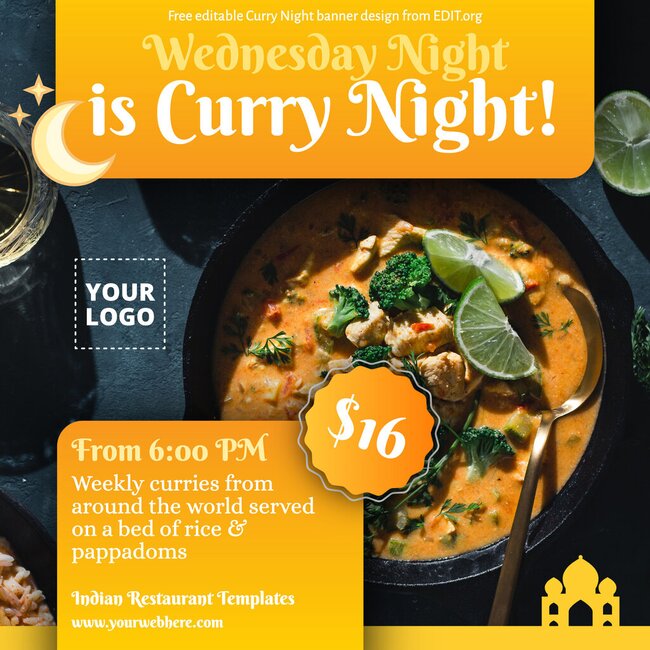 Indian Restaurant Flyer & Menu Templates