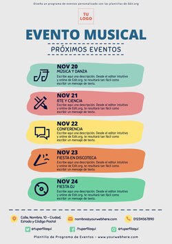 Edita plantillas para Programas de Eventos