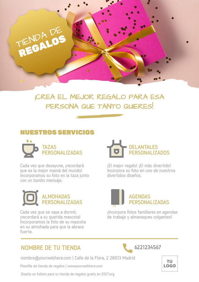 Tienda de Regalos: plantillas editables de banners y pósters