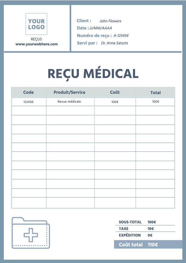 Créez un reçu pour votre entreprise avec des modèles éditables