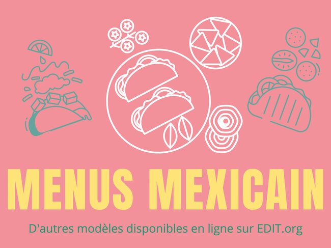 Personnalisez des modèles de menus de restaurants mexicains gratuits