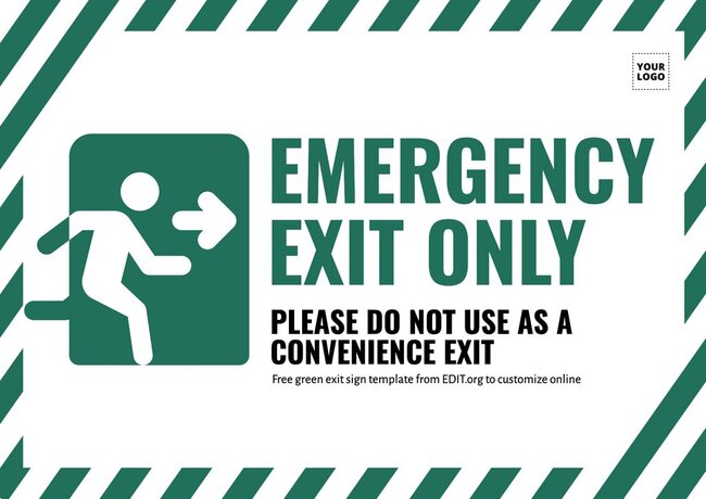 Customizable emergency exit sign templates