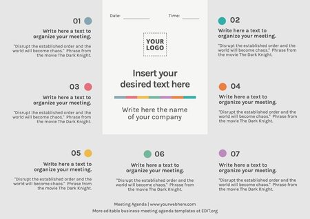 Customize a Meeting Agenda Template Online