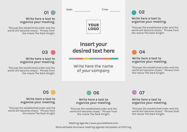 Customize a Meeting Agenda Template Online