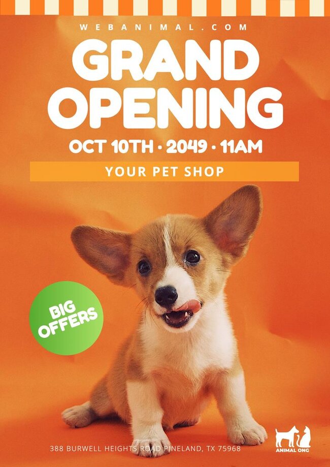 Editable Pet Store Poster Templates