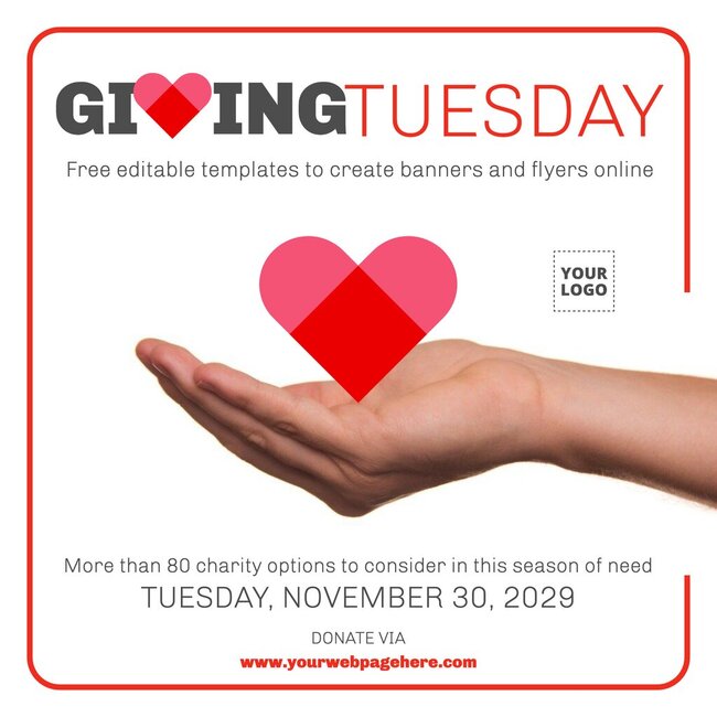 Editable Giving Tuesday Banners Flyers