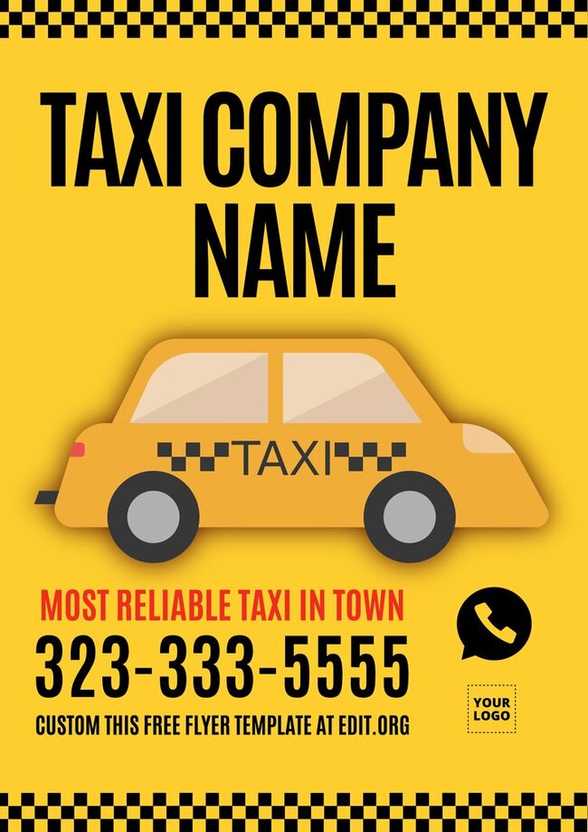 Editable Taxi banner & business cards templates