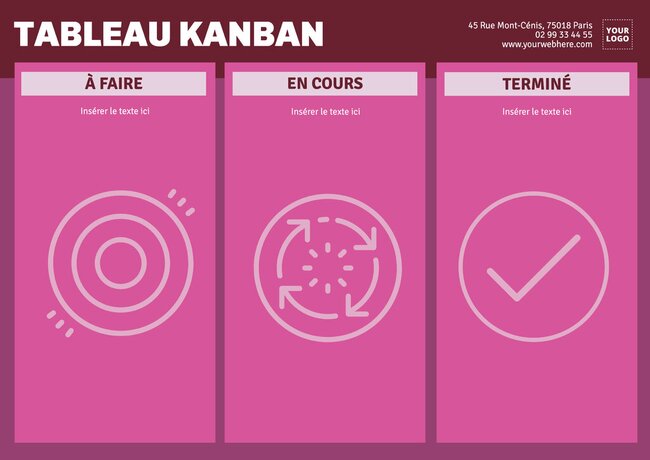 Modèles gratuits pour créer des tableaux Kanban imprimables